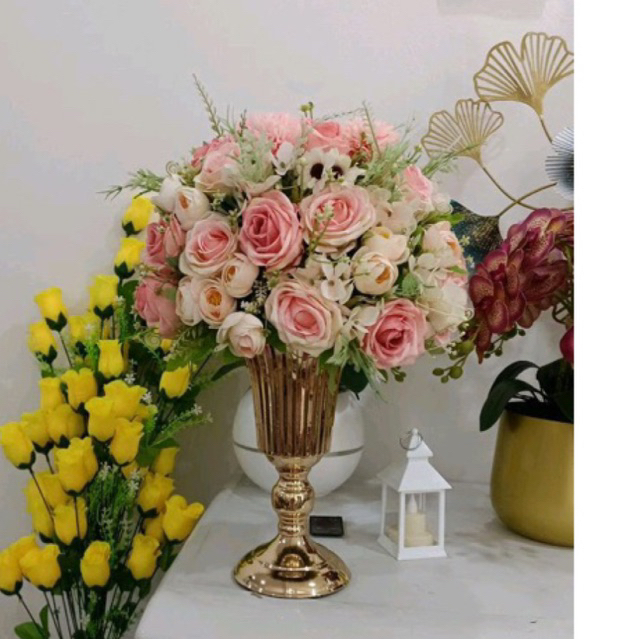 Jual BUNGA VAS KUBAH GOLD KALENG | Shopee Indonesia