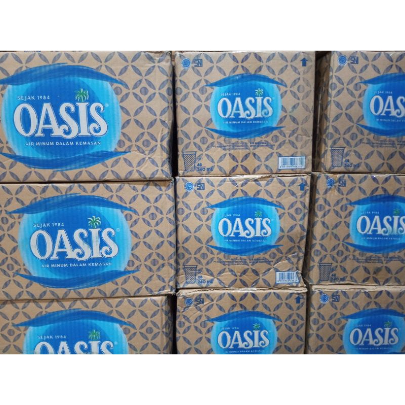 Jual Oasis gelas 240ml 1 dus isi 48 gelas / air minum / air mineral | Shopee Indonesia