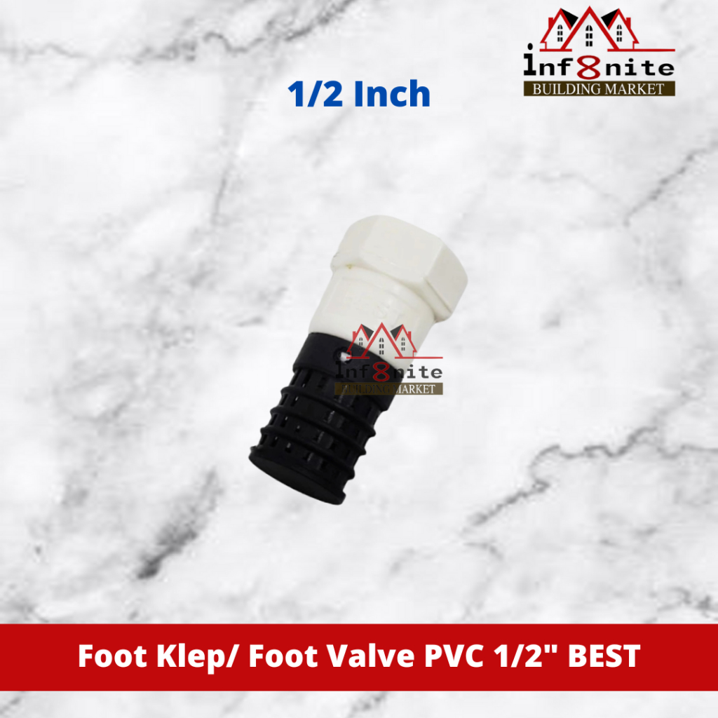 Jual Foot Klep 1/2" PVC BEST Foot Valve 1/2 Inch Plastik | Shopee Indonesia