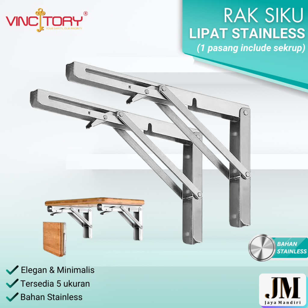 Jual Vincitory Engsel Siku Rak Meja Lipat Foldable Bracket Ambalan ...