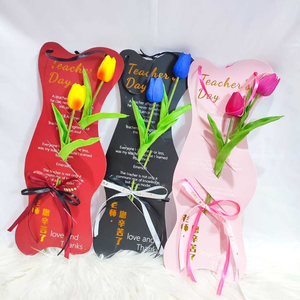 Jual Buket Bunga Tulip Latex Teacher's Day / Hari Guru / For Teacher ...