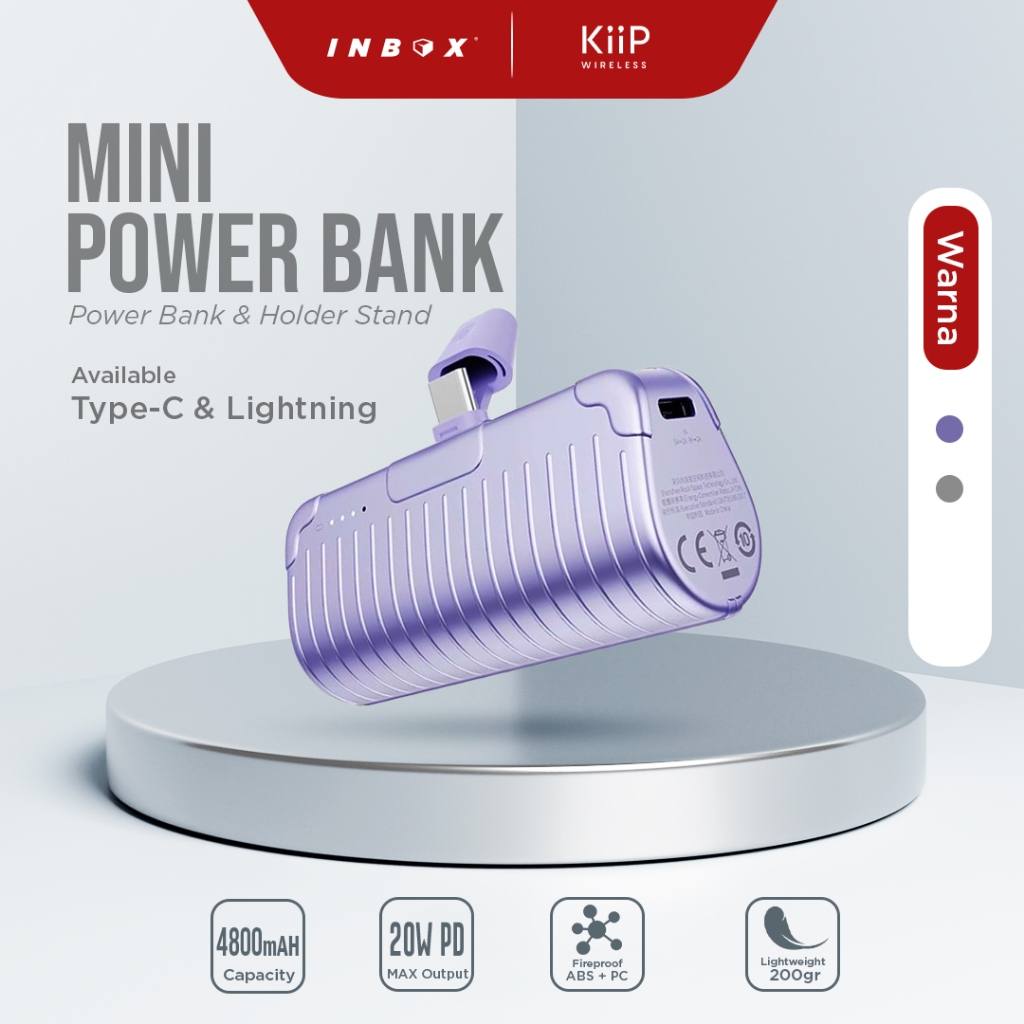 Jual KiiP Mini Power Bank Fast Charging PD 20W 2in1 Phone Holder ...