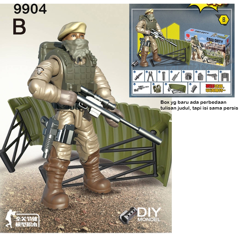 Jual Mainan tentara perang miniatur police set mini figure tenatar WW2 ...