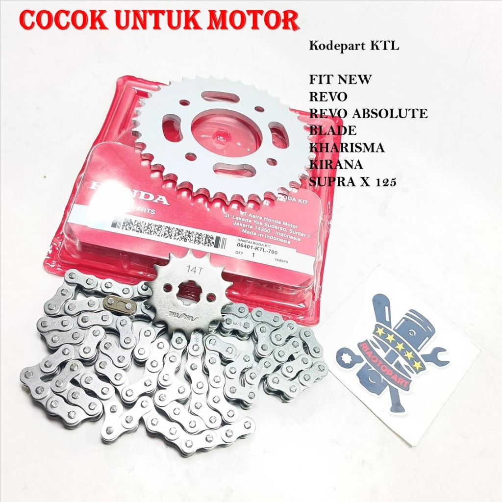 Jual GEAR SET + RANTAI MOTOR HONDA SUPRA 125 , SUPRA X 125 HELM - IN ...