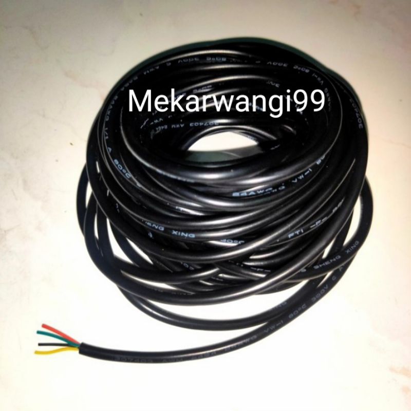 Jual kabel Awg 24 isi 4jalur 10 meter + selongsong (Awg 24 isi 4 jalur ...