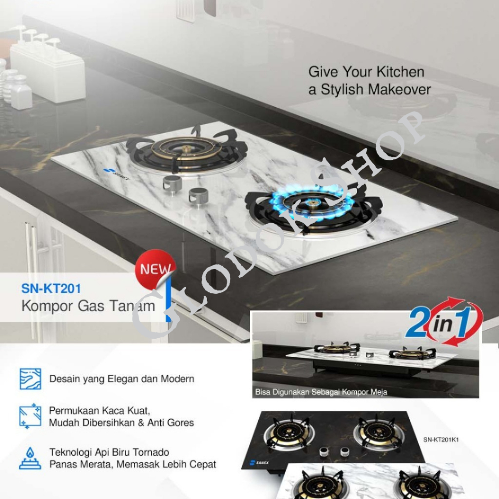 Jual SANEX KOMPOR TANAM SN-KT201 SN KT201 2 TUNGKU GARANSI RESMI BATAM | Shopee Indonesia