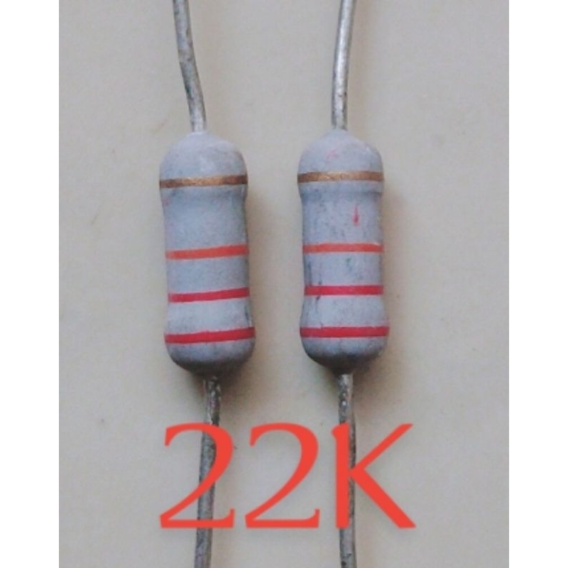Jual 1 BIJI RESISTOR 22K, 2 WAT KARBON 5% | Shopee Indonesia