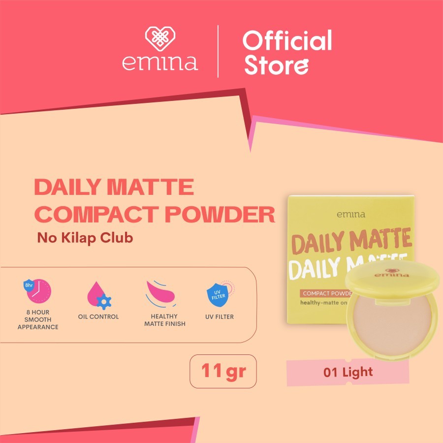 Jual Emina Daily Matte Compact Powder 11 g | Shopee Indonesia