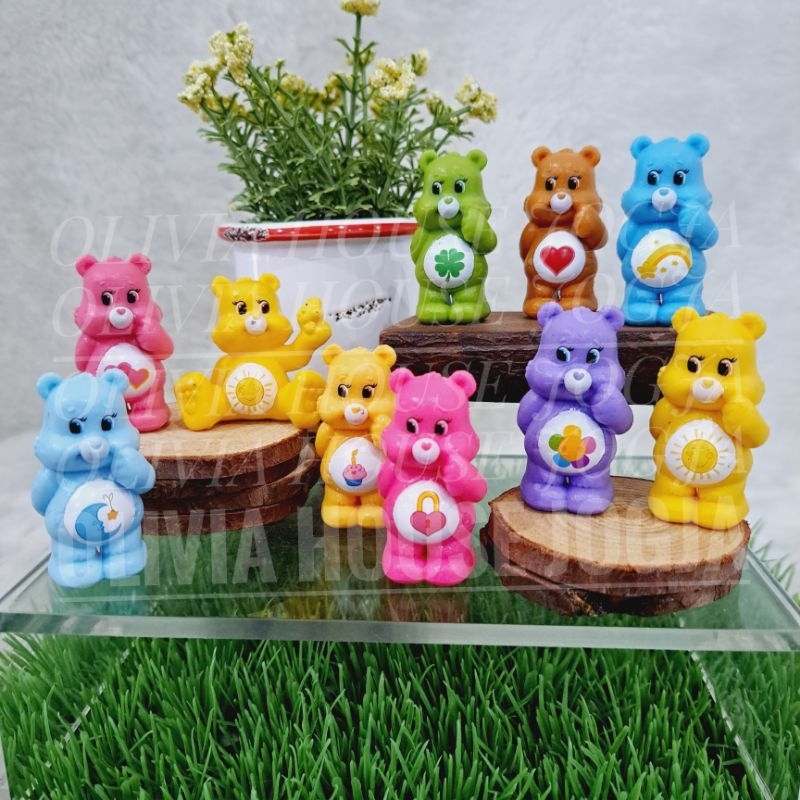 Jual Action Figure Care Bears Colorfull Set 10in1 Cake Topper Figurin ...
