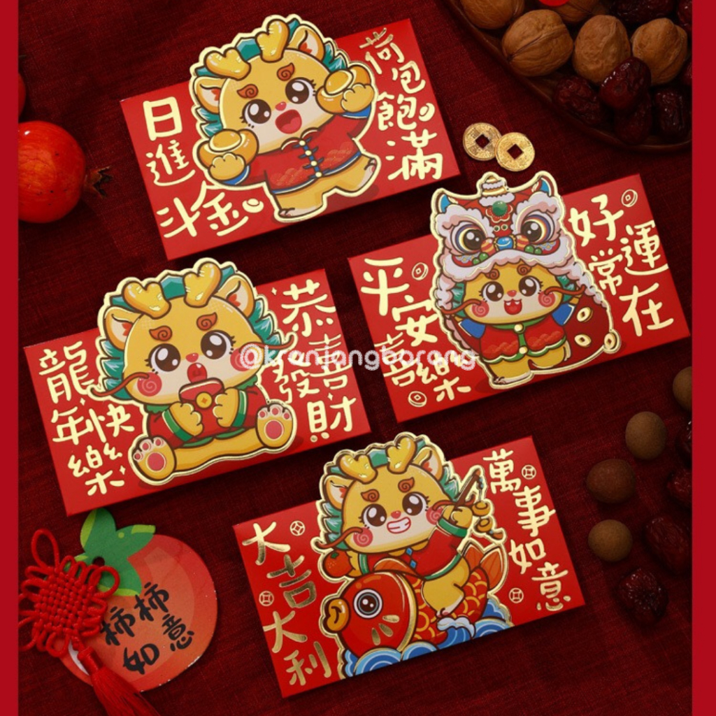 Jual Angpao Tebal Shio Naga PREMIUM / Angpao Imlek 2024 / Red pocket ...
