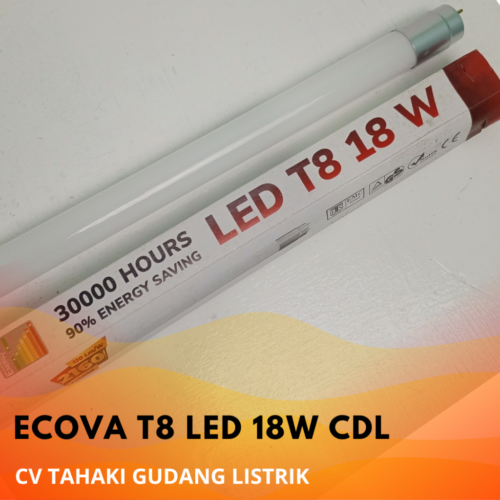 Jual Lampu TL LedTube T8 18W ECOVA | Shopee Indonesia