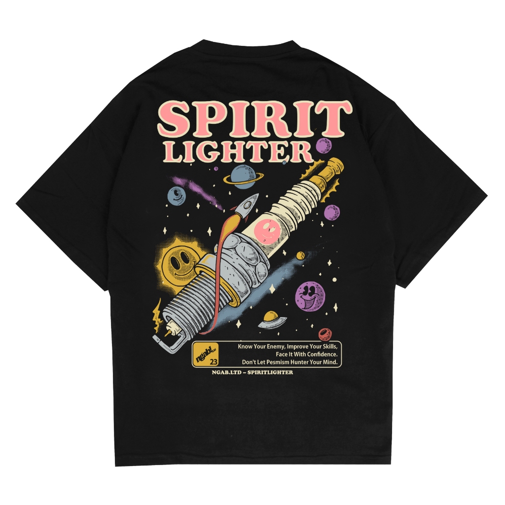 Jual Ngab Kaos Baju Distro Oversize Spirit Lighter OVZ005 Unisex Hitam ... Jual Ngab Kaos Baju Distro Oversize Spirit Lighter OVZ005 Unisex Hitam ...