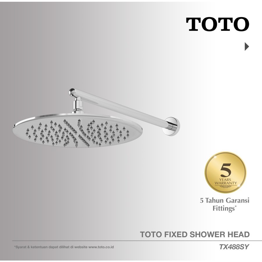 Jual TOTO Hayon Fixed Shower Head / Shower Tembok TX488SY | Shopee Indonesia