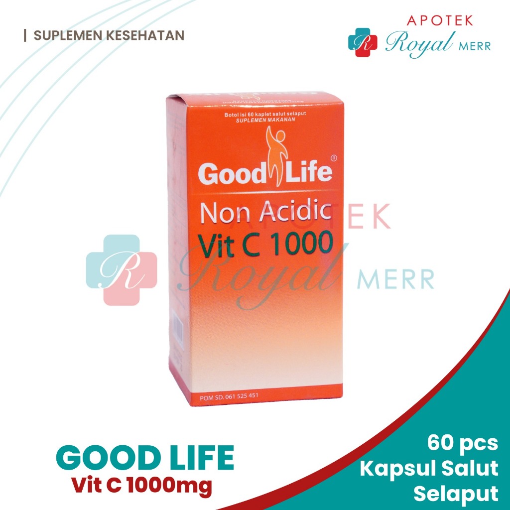Jual GOOD LIFE NON-ACIDIC VIT C 1000MG ISI 60 KAPSUL Untuk Menjaga Daya ...