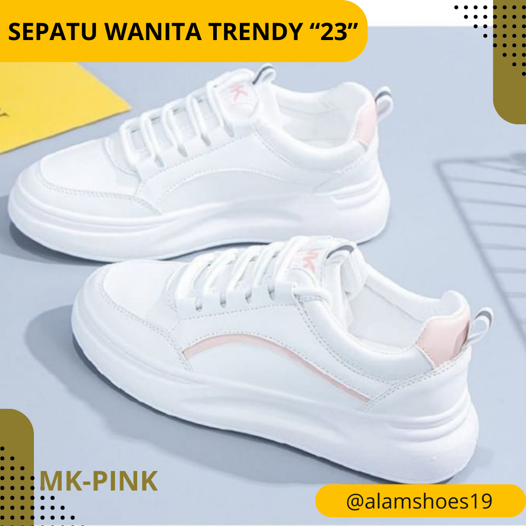 Jual MK Sepatu Sneakers Wanita Trendy Sepatu Running Tali Sol Lentur ...