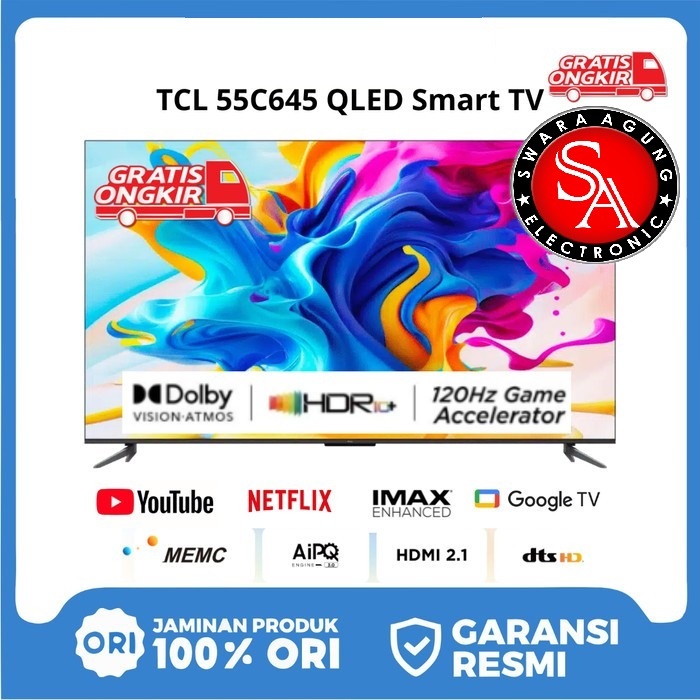 Jual QLED UHD 4K Google TV 55 Inch TCL 55C655 HDR10+ (Android) Medan | Shopee Indonesia