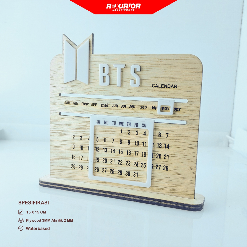 Jual Kalender Abadi Seumur Hidup Motif Timbul BTS Calendar Aesthetic ...