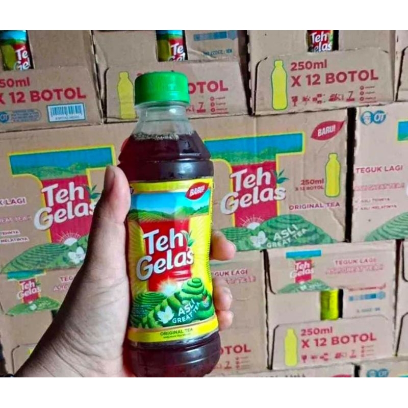 Jual TEH GELAS BOTOL 200ML KARTONAN ISI 12 BOTOL | Shopee Indonesia