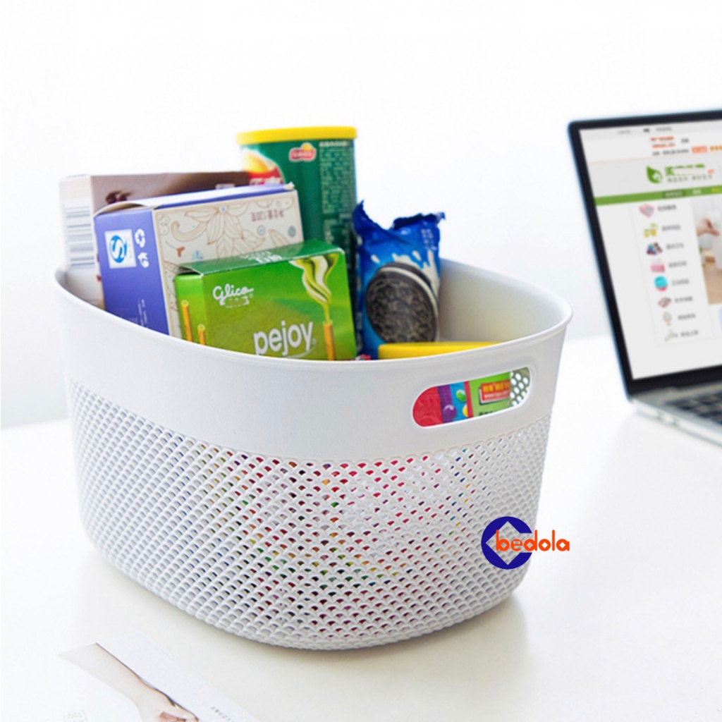 Jual Bedola keranjang anyam plastik serbaguna kotak penyimpanan storage ...