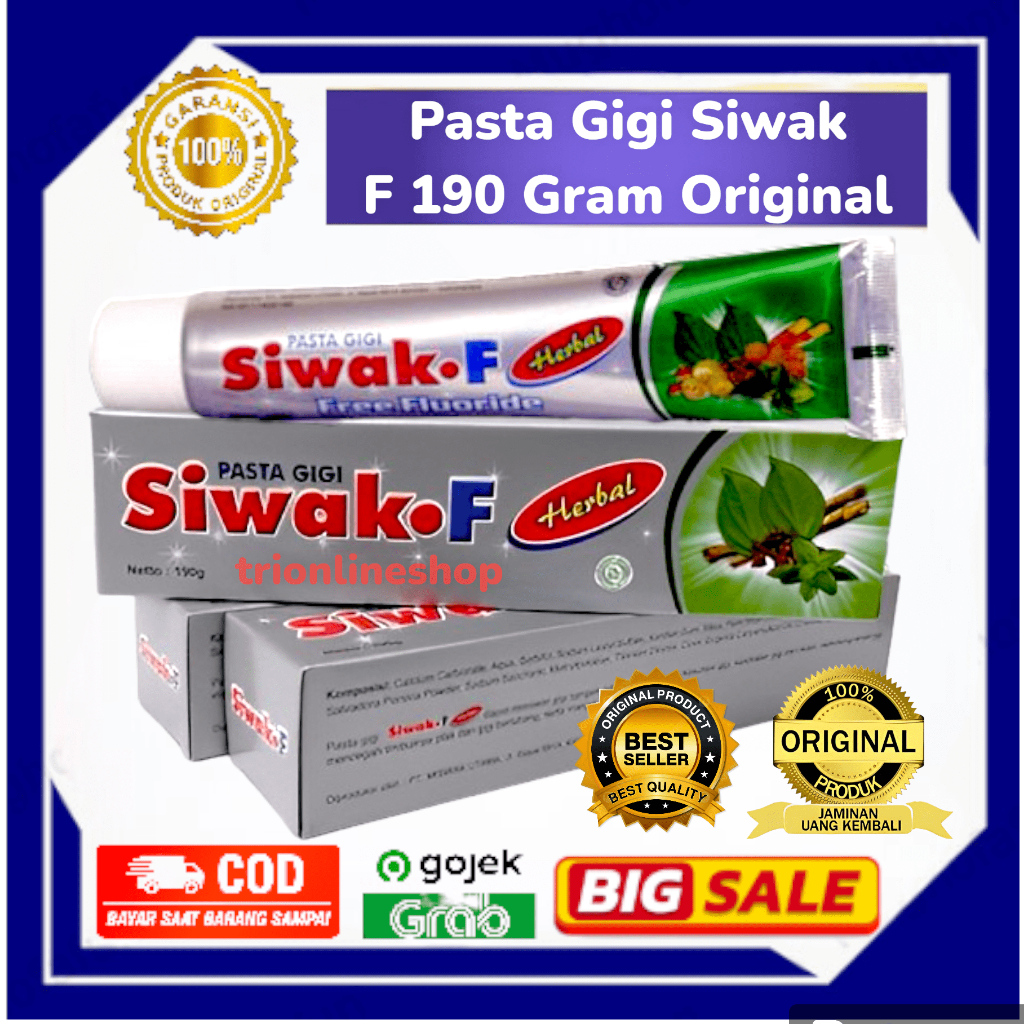 Jual Pasta Gigi Siwak Original F 190 gram free fluoride | Shopee Indonesia