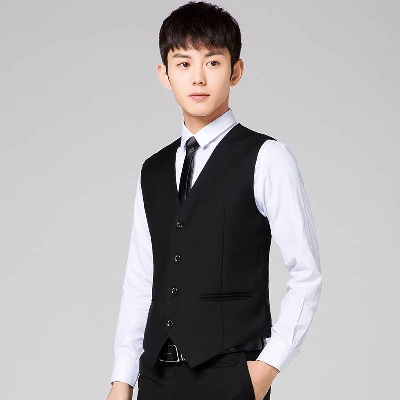 Jual Rompi Vest Jas Pria Formal Hitam Slimfit Kerja Kantor Premium ...