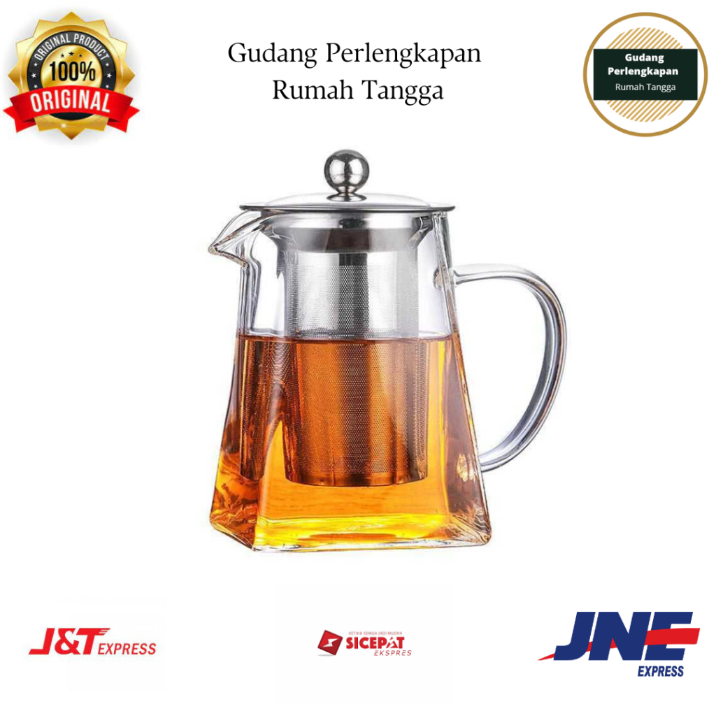 Jual Teko Kaca / Teko Teh / Teko Tahan Panas / Teko Teh Dengan Saringan ...