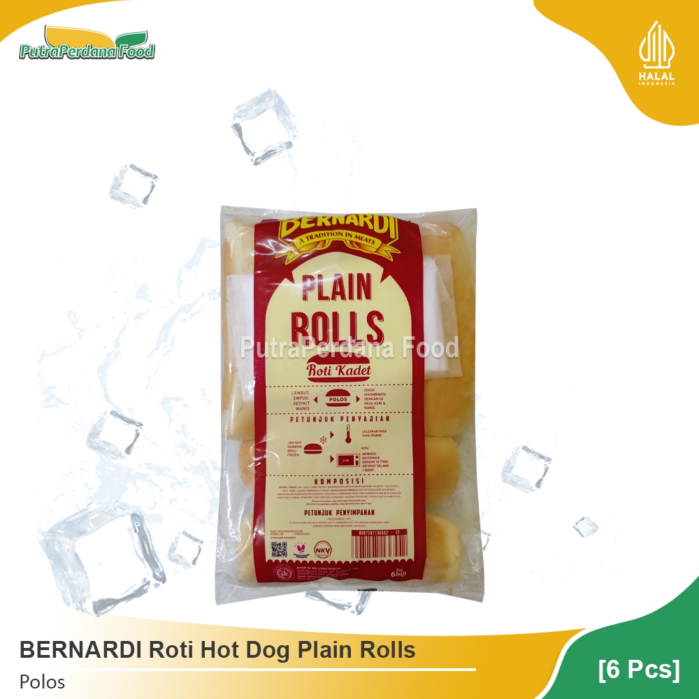 Jual BERNARDI Roti Hot Dog Plain Rolls Polos (6 Pcs) | Shopee Indonesia