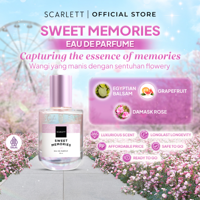 Jual Scarlett Whitening Eau De Parfum Sweet Memories 30ml - EDP Parfum ...