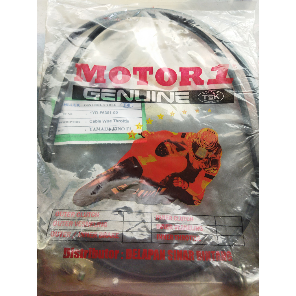 Jual Kabel Gas Motor YAMAHA FINO F1 Kualitas Original MOTOR 1 | Shopee ...