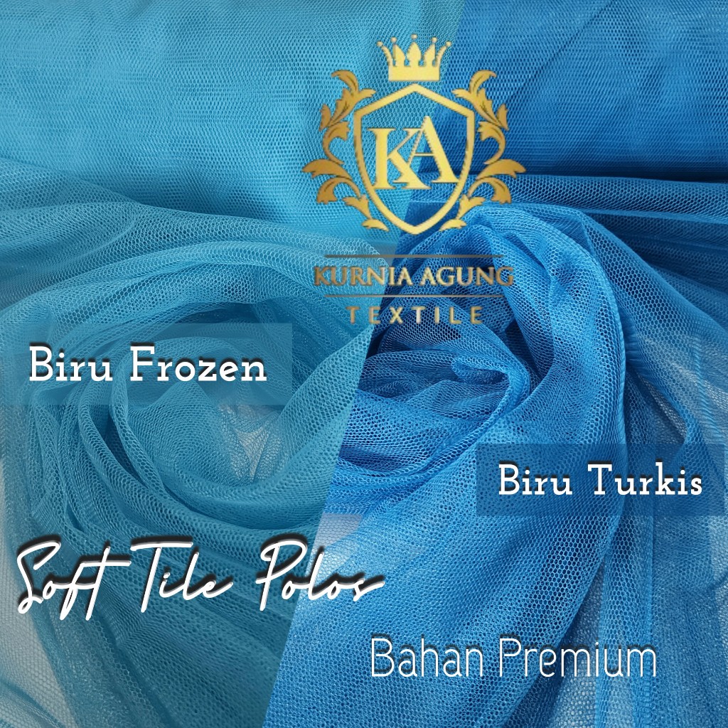 Jual Kain Tile Polos Halus Soft Tile warna BIRU Lebar 1.7meter Bahan ...