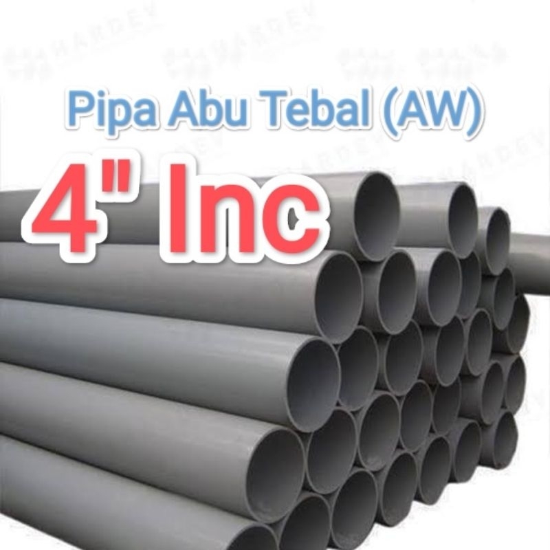 Jual Pipa potongan Abu 4 Inch AW TM Paralon (packing, hidroponik atau ...
