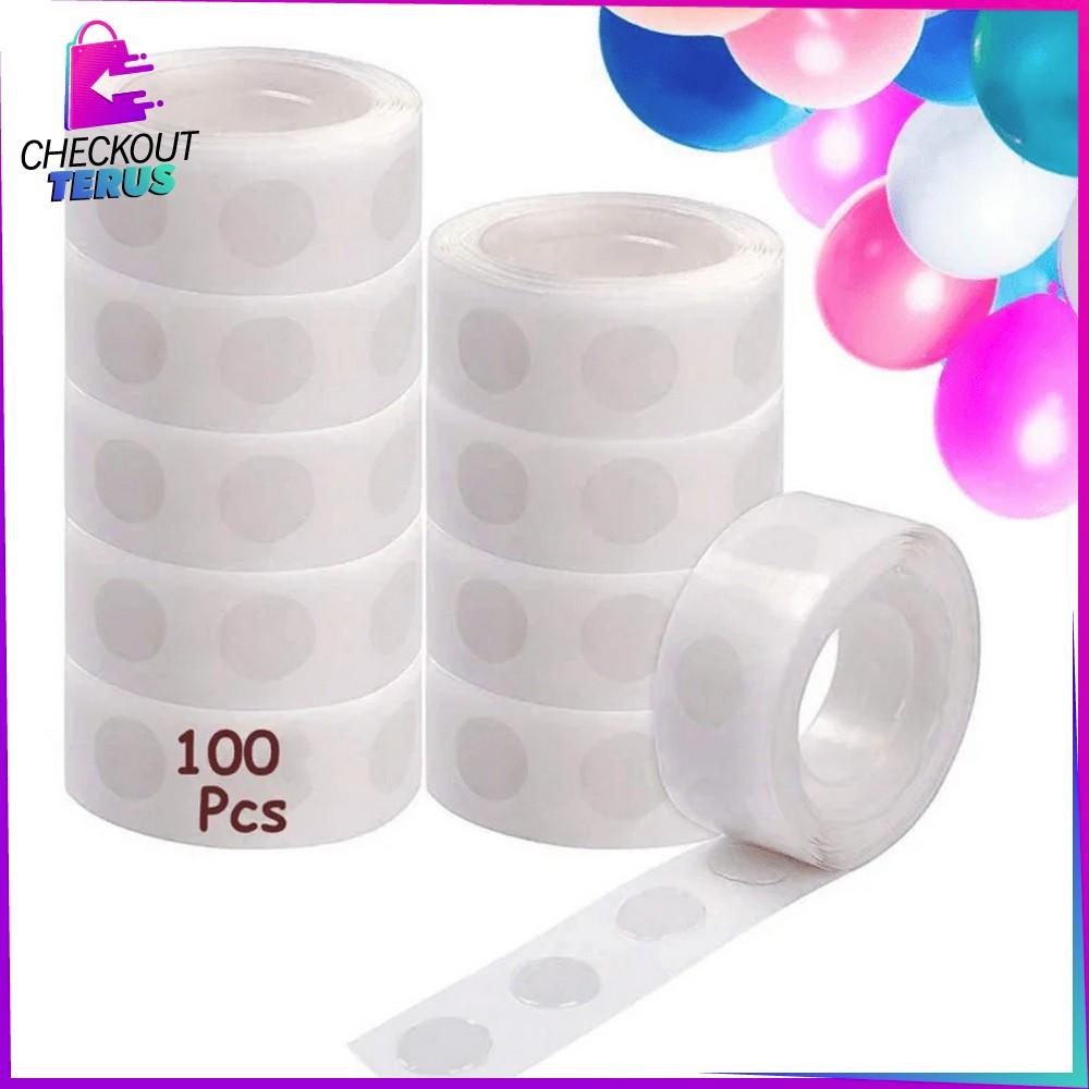Jual CT C1000 Lem Balon 1 Roll Isi 100 Dot Perekat Balon Latex Bentuk ...
