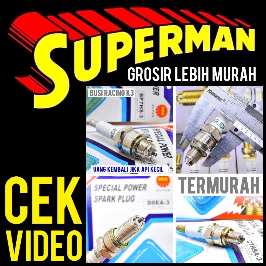 Jual TERMURAH DI INDONESIA busi racing k3 kaki 3 2 tak 4 tak karisma gl ...