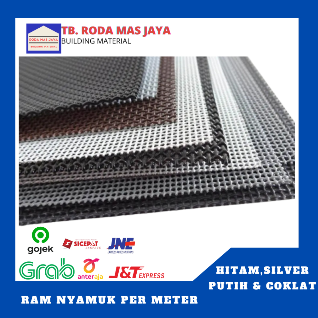 Jual RAM Nyamuk Lebar 1 Meter / Kawat Anti Nyamuk warna hitam, silver ...