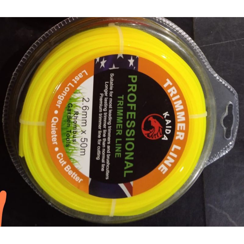 Jual Tali Senar Potong Rumput /Trimmer Line 50 Meter KAIDA ( | Shopee ...