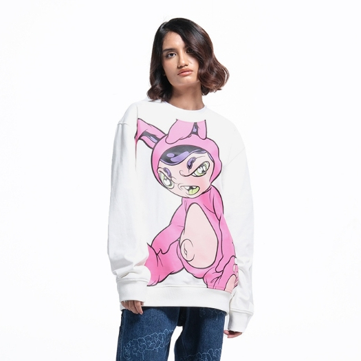 Jual 3Second x Muklay Crewneck Sweater Relaxed Fit French Terry Bunny ...