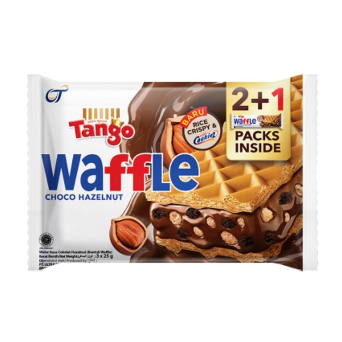 Jual TANGO WAFFLE CHOCO HAZELNUT 2+1 PACK 75g | Shopee Indonesia