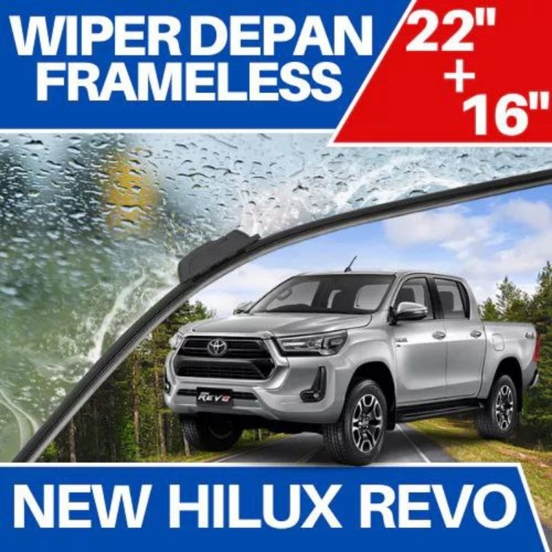 Jual wiper frameless banana full karet toyota hilux revo | Shopee Indonesia