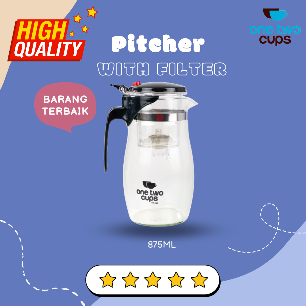 Jual Teko Pitcher Teh One Two Cups Chinese Teapot Maker 875ml | Shopee Indonesia