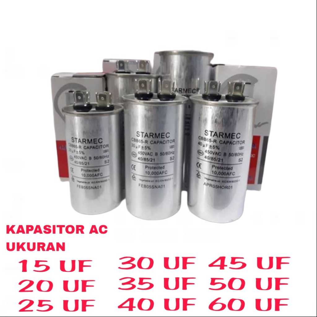 Jual KAPASITOR AC , CAPASITOR AC , 15 , 20 , 25 , 30 , 35 , 40 , 45 , 50 , 60 UF | Shopee Indonesia