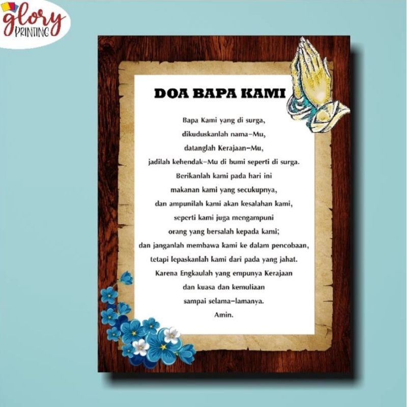 Jual GLORY HIASAN DINDING KRISTEN DOA BAPA KAMI | Shopee Indonesia