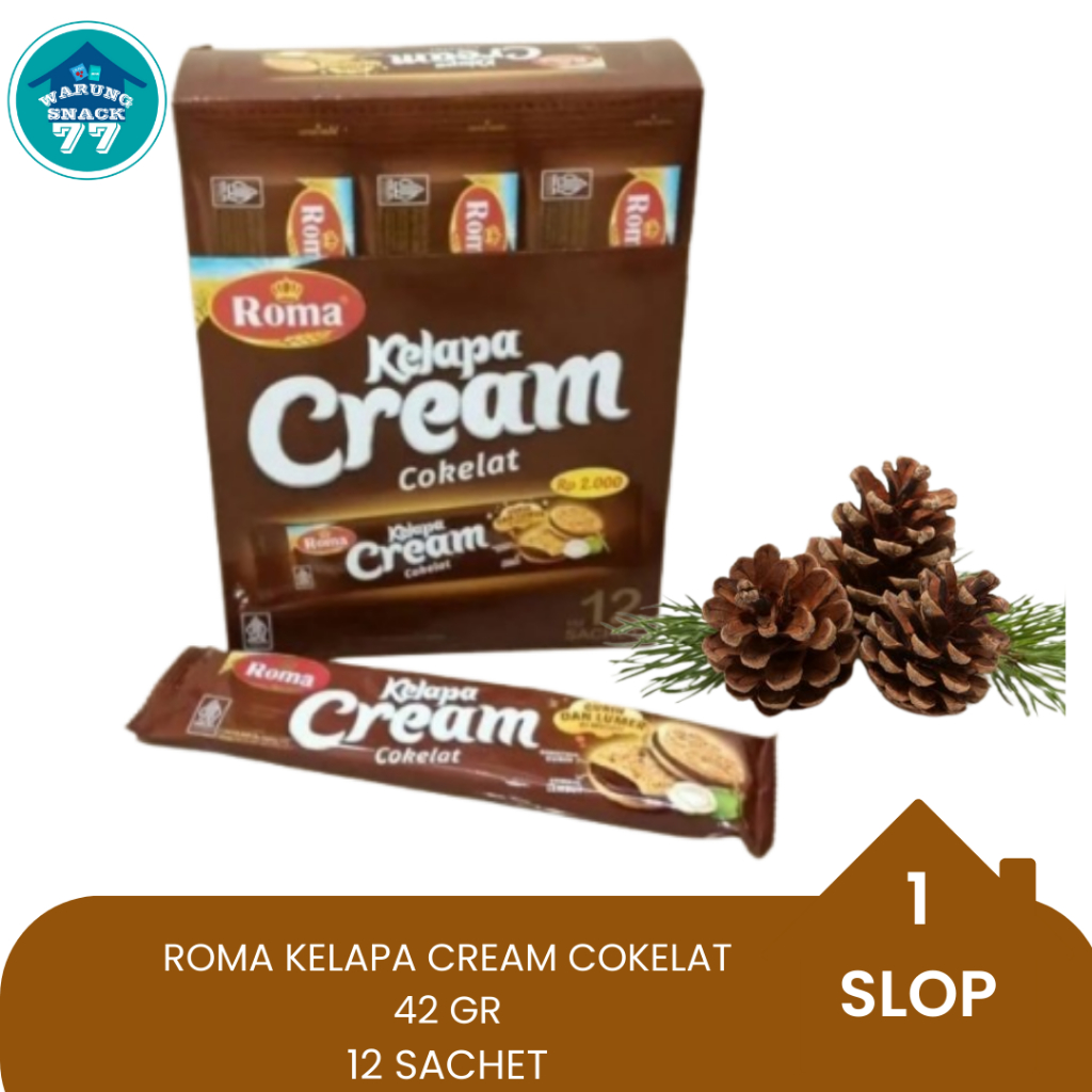 Jual ROMA KELAPA CREAM COKELAT 42 GR BOX | Shopee Indonesia