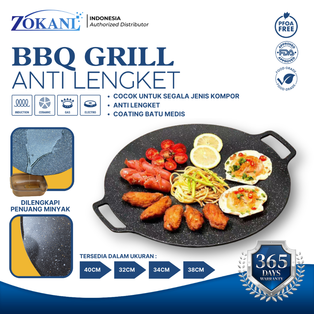 Jual Zokani Alat pemanggang / Tempat pemanggang bulat BBQ Piring ...