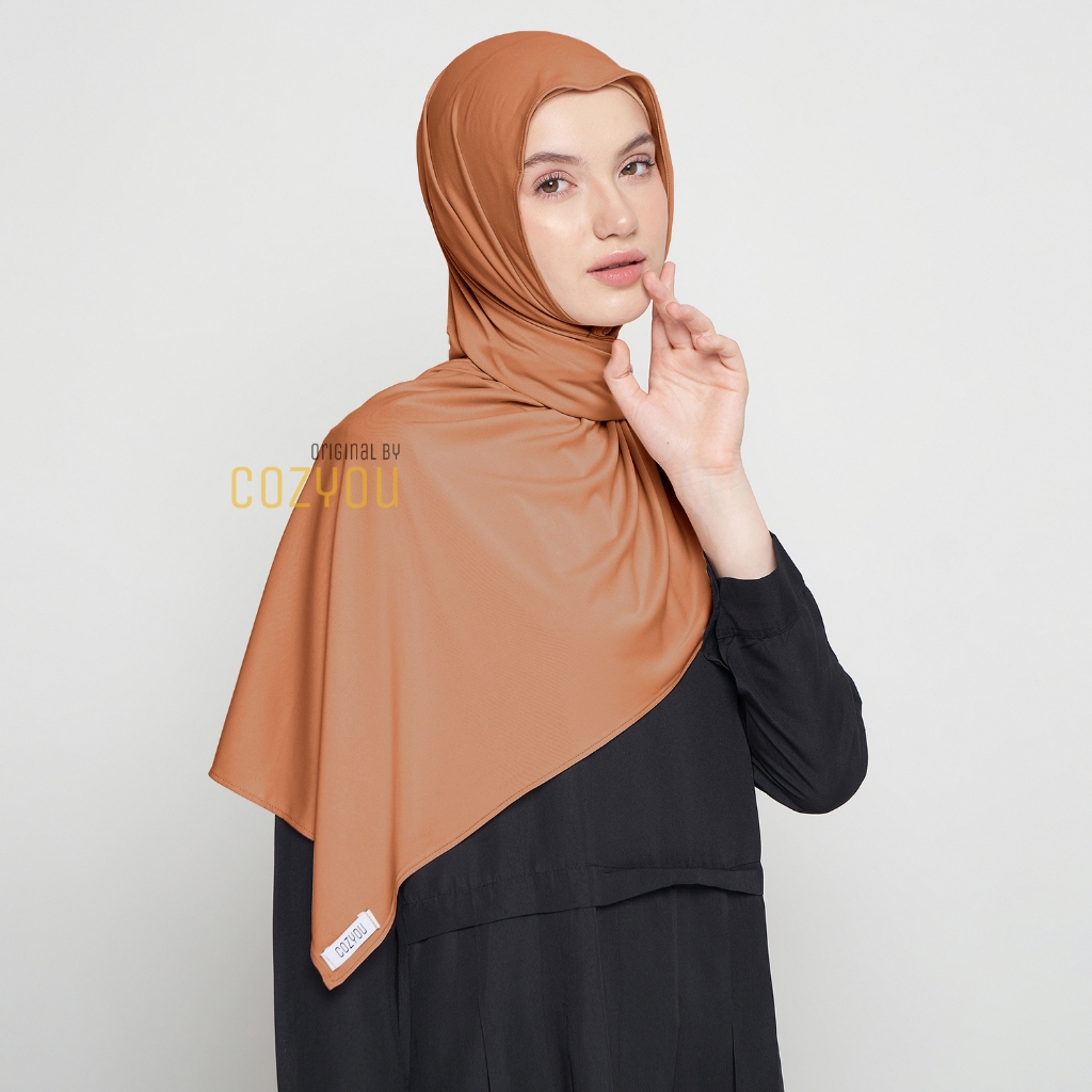 Jual Cozyou - Hafana Pashmina Kaos Jersey Premium | Shopee Indonesia