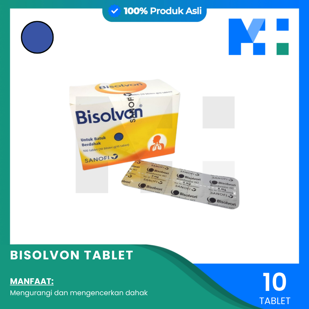 Jual BISOLVON Obat Batuk Berdahak & Flu Blister Isi 10 Tablet | Shopee ...