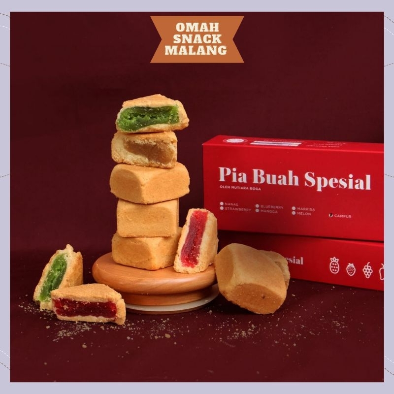 Jual SNACK KUE PIA BUAH SPESIAL RASA CAMPUR NANAS STRAWBERRY BLUEBERRY ...
