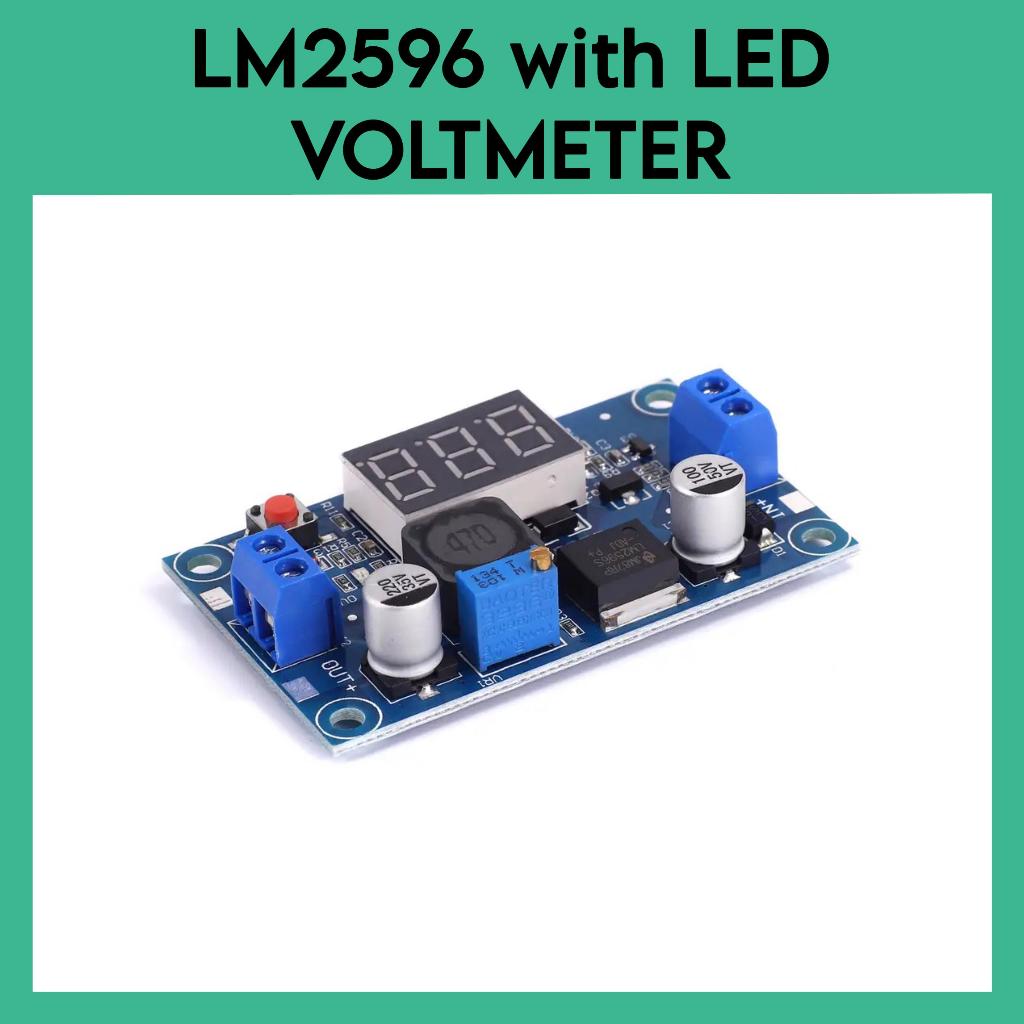 Jual LM2596 with VOLTMETER Display Adjustable Volt DC Step Down Buck Module | Shopee Indonesia