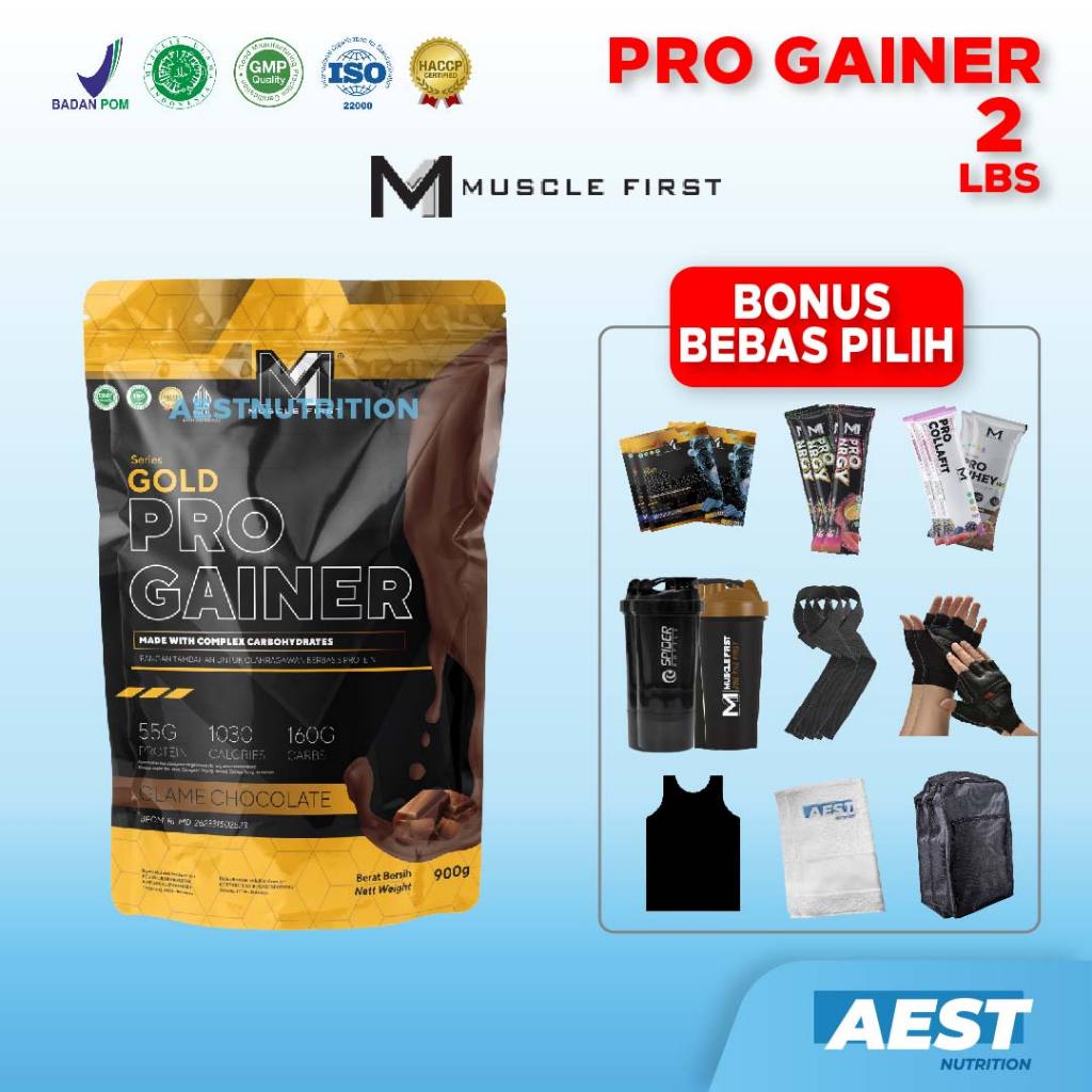 Jual Muscle First Pro Gainer 2 lbs 900 gram Susu Protein Bulking ...