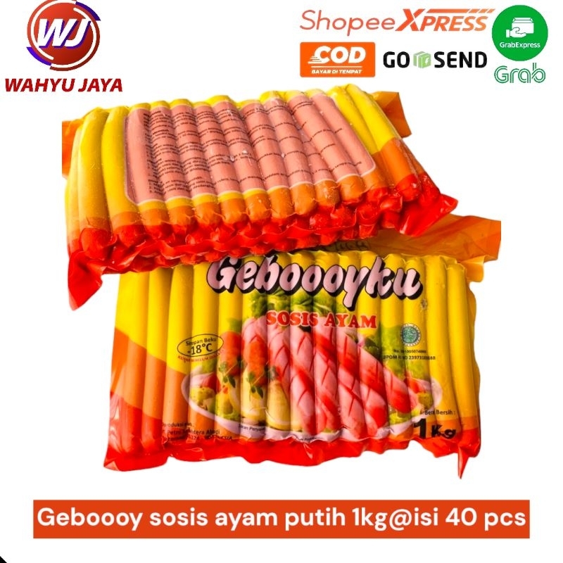 Jual geboy sosis ayam putih 1 kg isi@40 pcs | Shopee Indonesia