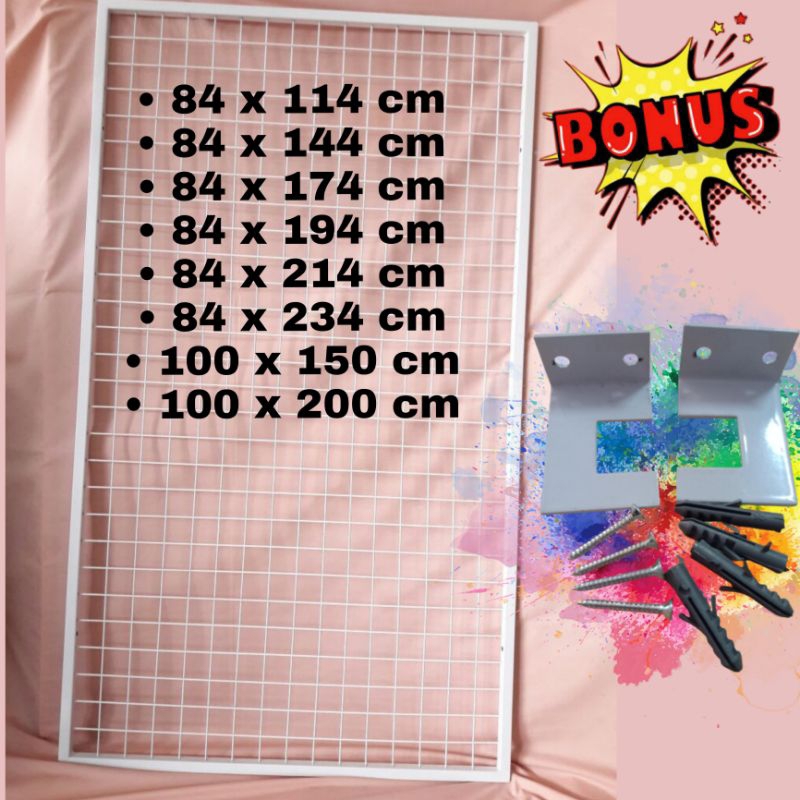 Jual RAM KAWAT/BACKMESH/RAM/RAK DISPLAY 84x114, 84x144, 100x150 ...